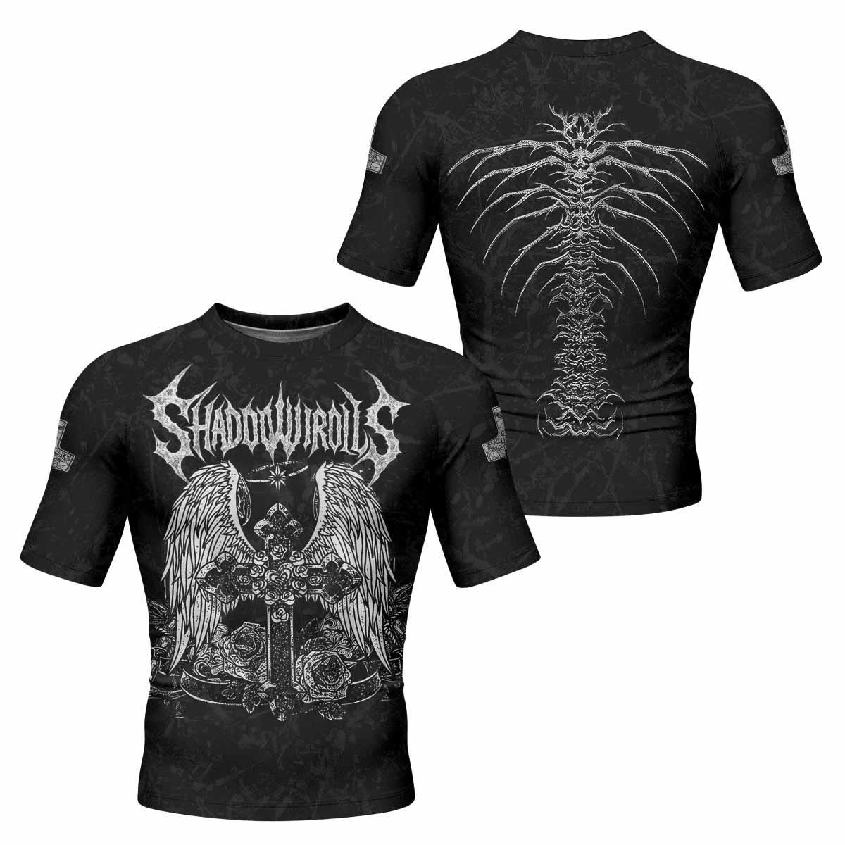 Bones of Grace Rash Guard | Gothic Christian Compression Shirt Men's ...